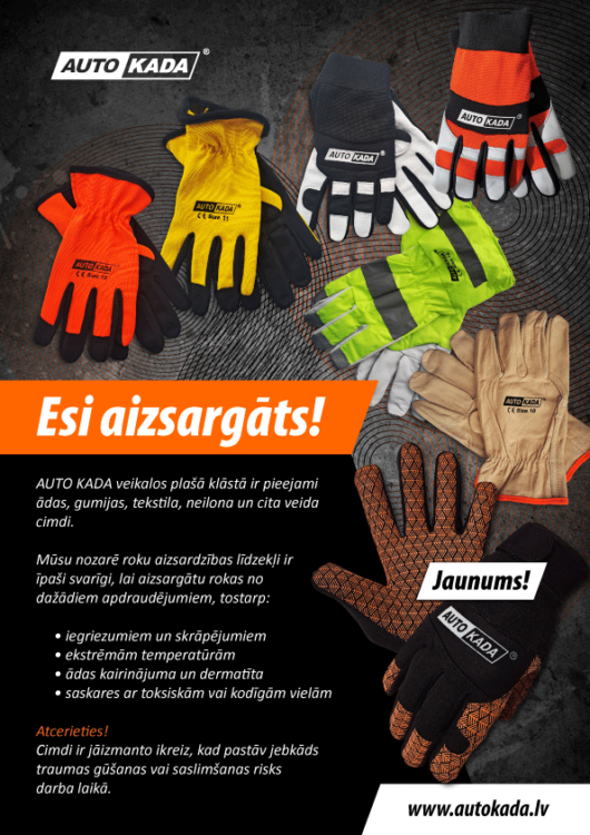 AUTO KADA Work Gloves 2024 - AUTOKADA.LV